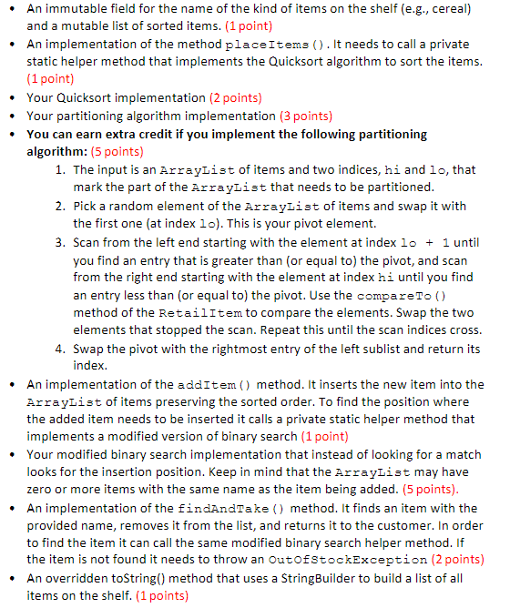 Solved - An IShelfcustomer interface. This interface should | Chegg.com