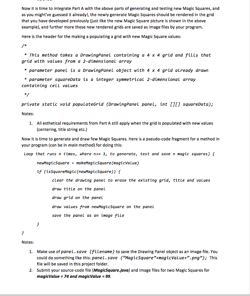 Magic Squares CSC 142 Programming Assignment #4 Due: | Chegg.com