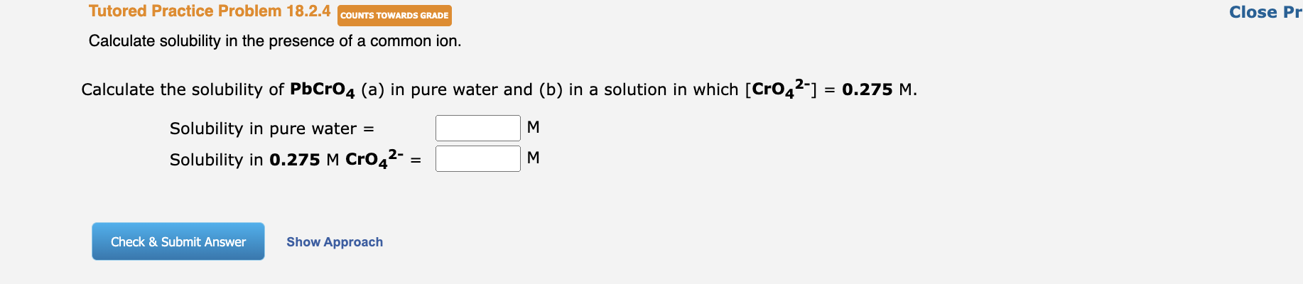 Solved Tutored Practice Problem 18.2.4 Calculate solubility | Chegg.com