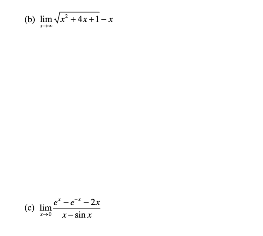 Solved Find each limit. Show all steps. You do not have to | Chegg.com
