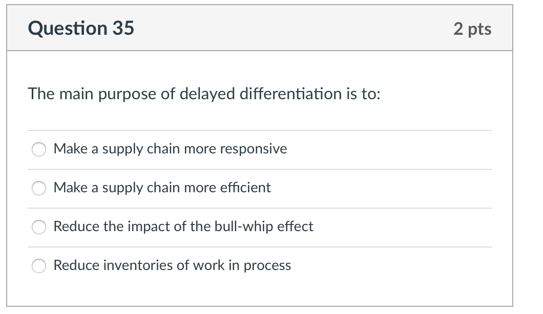 Solved Question 35 2 pts The main purpose of delayed | Chegg.com