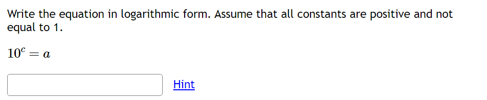 Solved Find the logarithm. log10(10,0001)=Write the equation | Chegg.com