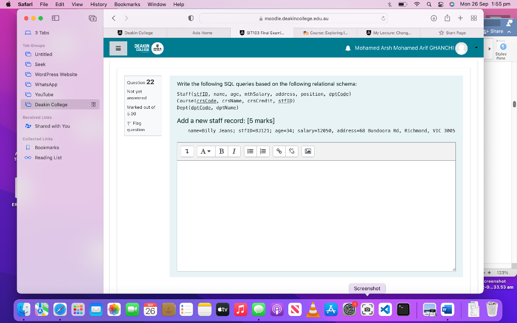 Solved Write the following SQL queries based on the | Chegg.com