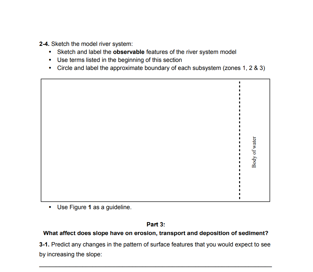 Scale model of a river system: Setup: If you are the | Chegg.com