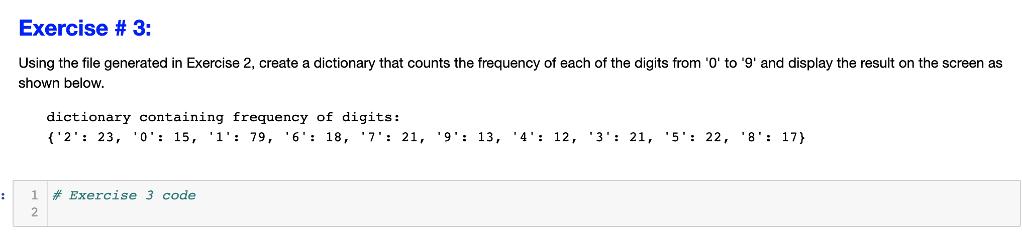 Using The File Generated In Exercise 2 Create A 