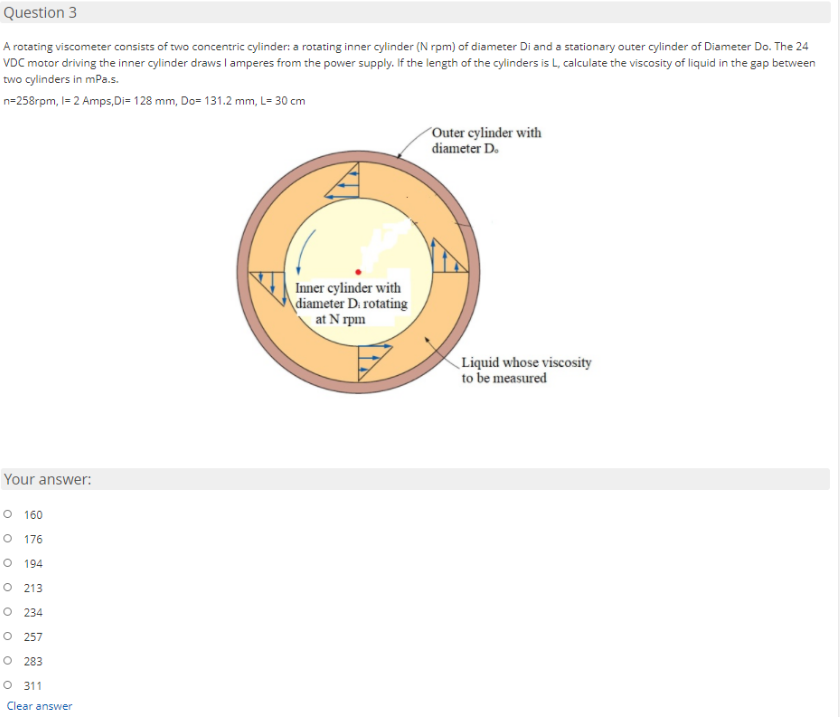 Solved Question 3 A rotating viscometer consists of two | Chegg.com