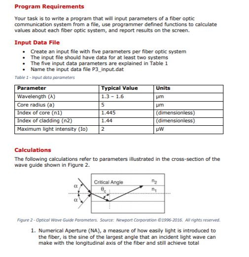 Solved Program Requirements Your task is to write a program | Chegg.com