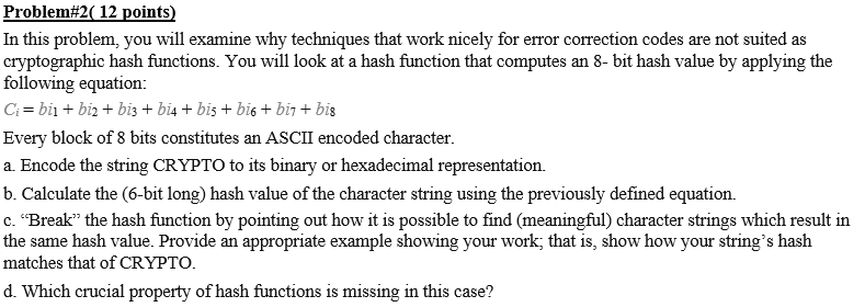 Problem#2( 12 points) In this problem, you will | Chegg.com