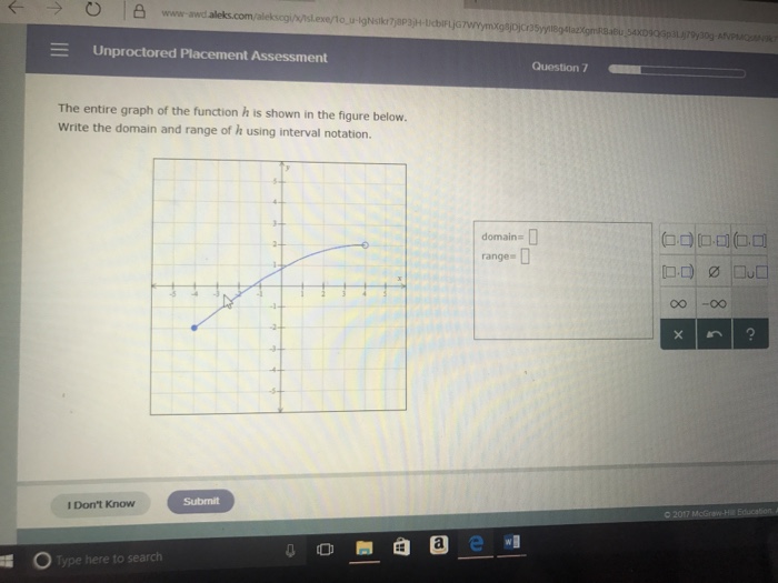 Solved The entire graph of the function h is shown in the | Chegg.com
