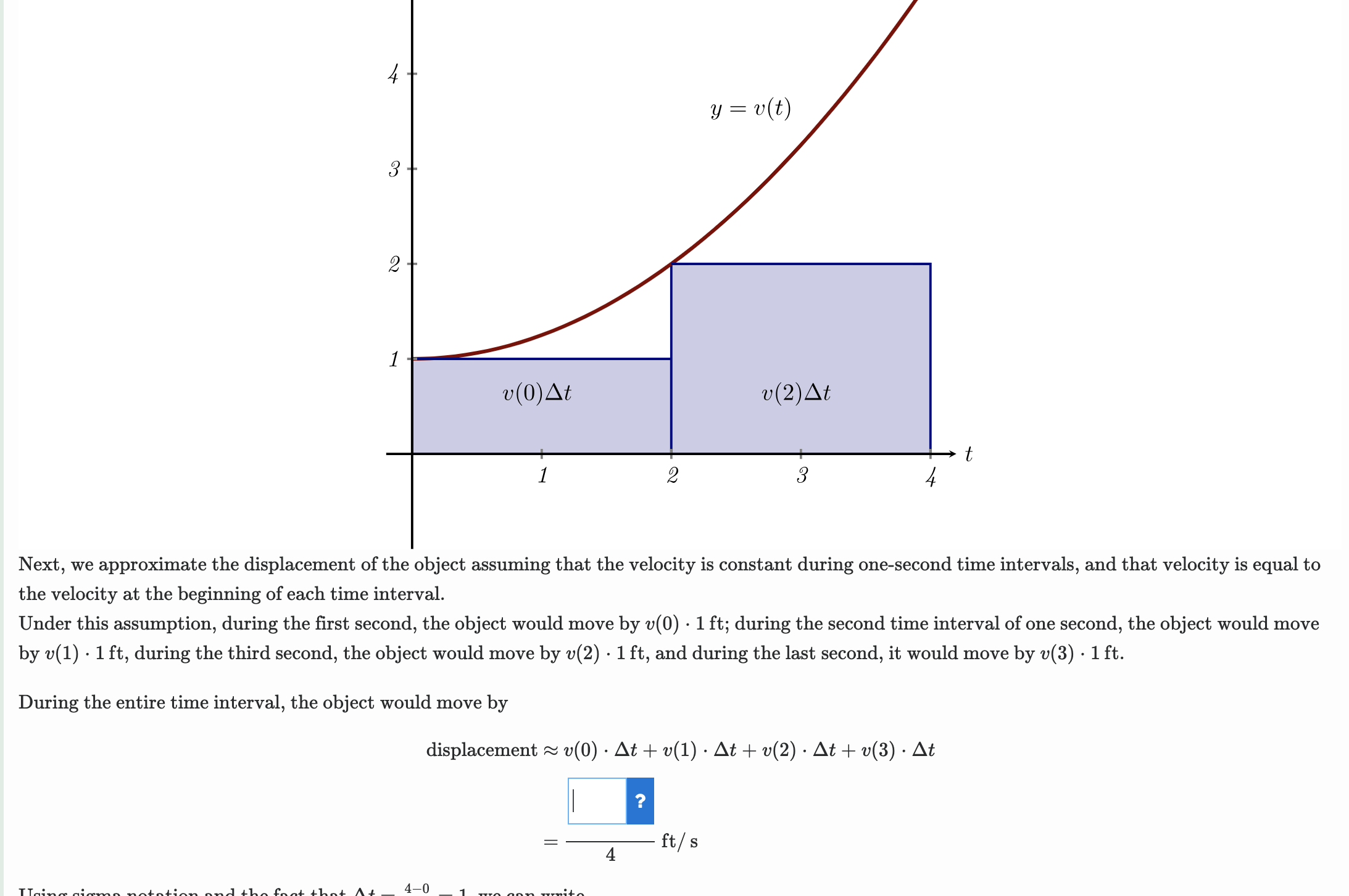 Solved Next, we approximate the displacement of the object | Chegg.com