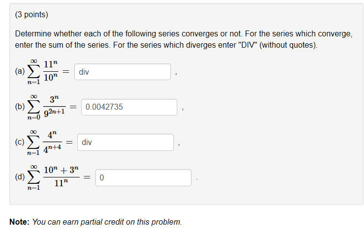 Solved (3 points) Determine whether each of the following | Chegg.com