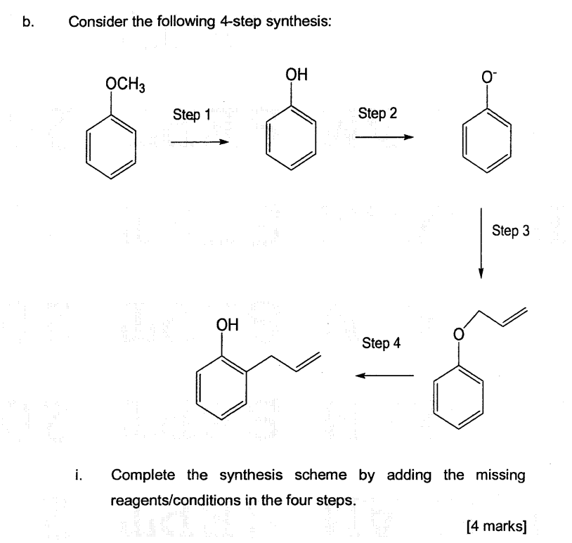 Solved b. Consider the following 4-step synthesis: Step 1 | Chegg.com