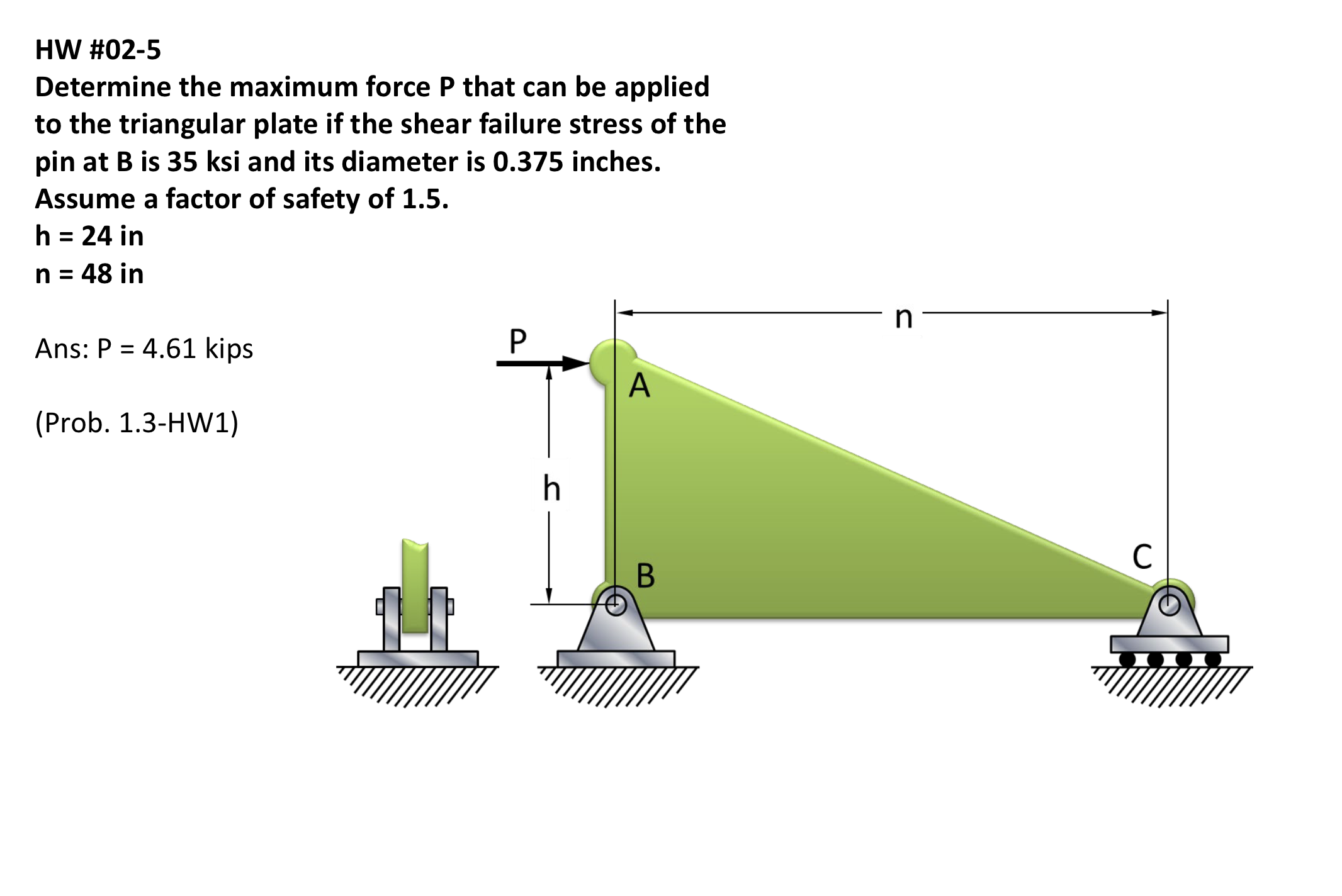 Solved Hw 02 5 Determine The Maximum Force P That Can Be