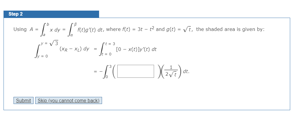 Solved Tutorial Exercise Find the area enclosed by the curve | Chegg.com