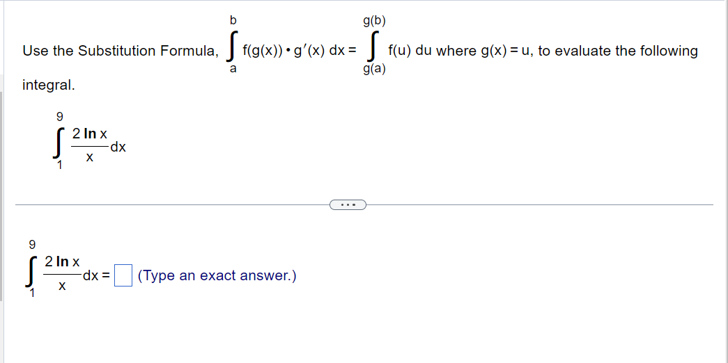 Solved Use the Substitution Formula, | Chegg.com