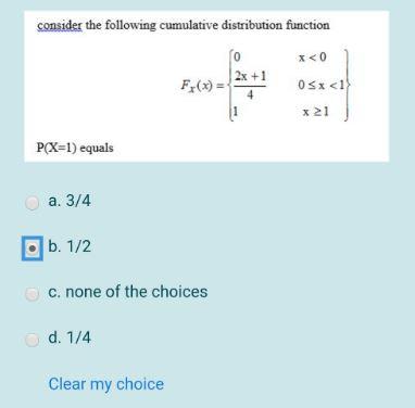 Solved consider the following cumulative distribution | Chegg.com