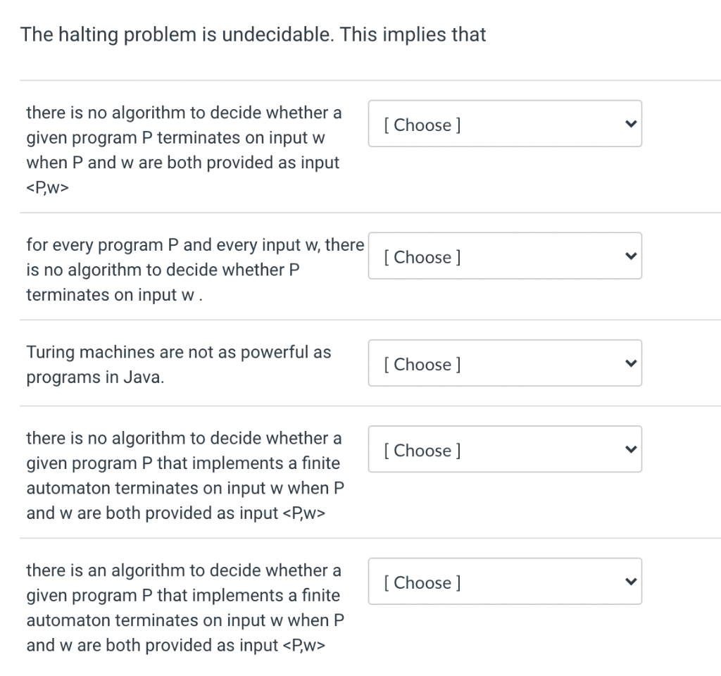 Solved The halting problem is undecidable. This implies that | Chegg.com