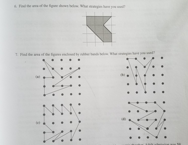 6. Find the area of the figure shown below. What | Chegg.com