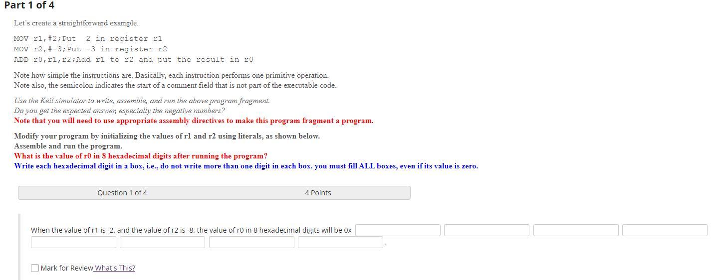 Solved Let's create a straightforward example. MOV r1,#2; | Chegg.com