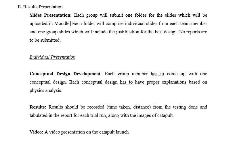 Solved CATAPULT A. Objective 1. To display a catapult that | Chegg.com