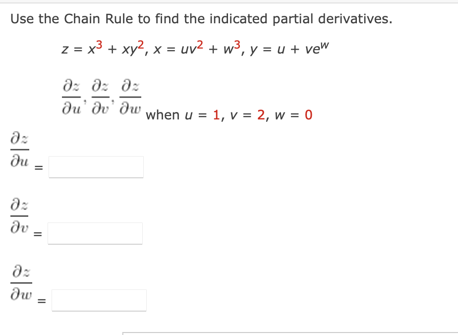 Solved Use the Chain Rule to find the indicated partial | Chegg.com