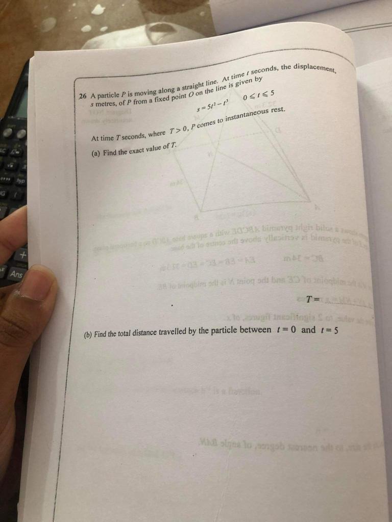 Solved 26 A particle P is moving along a straight line. At | Chegg.com