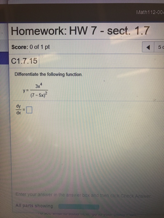 Solved Homework: HW 7 sect. 1.7 Score: 0 of 1 pt 1.7.11 | Chegg.com