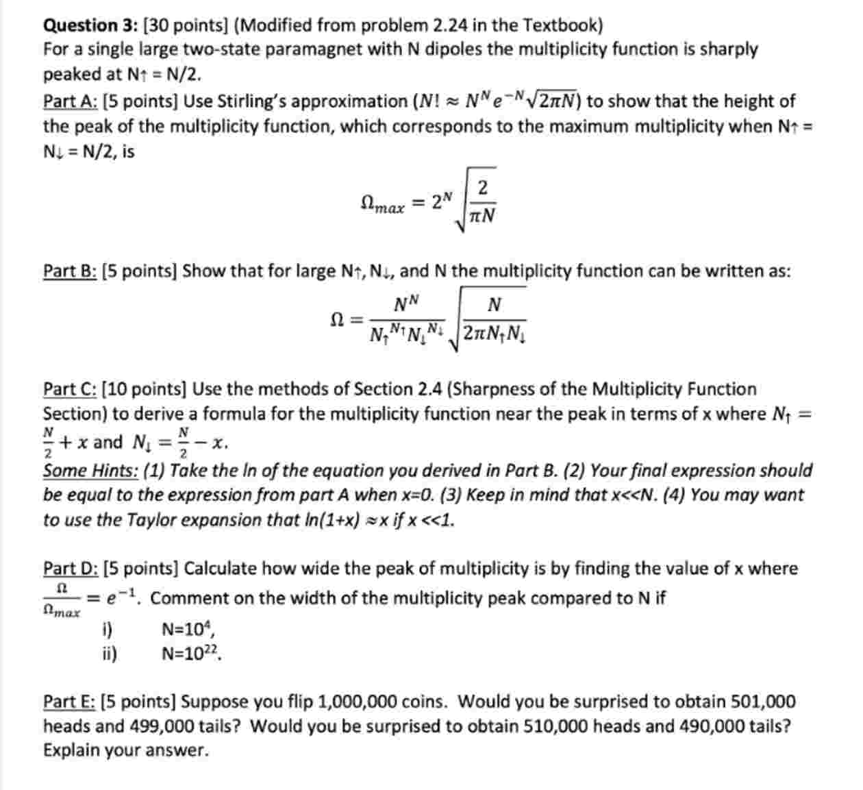 Solved Question 3: [ 30 ﻿points] (Modified ﻿from problem | Chegg.com