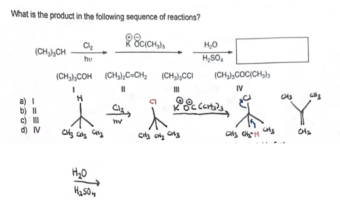Solved What is the product in the following sequence of | Chegg.com