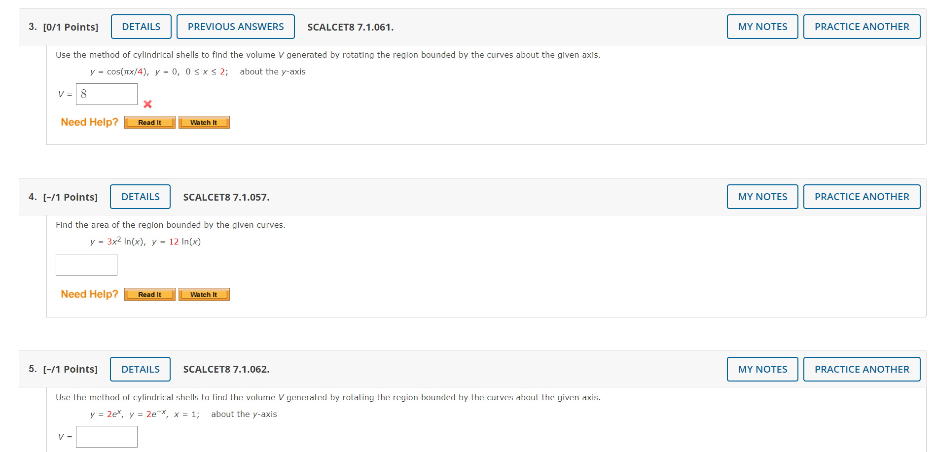 Solved 3. [0/1 Points] DETAILS PREVIOUS ANSWERS SCALCET8 | Chegg.com