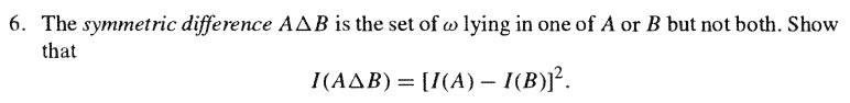 Solved 6. The symmetric difference AΔB is the set of ω lying | Chegg.com