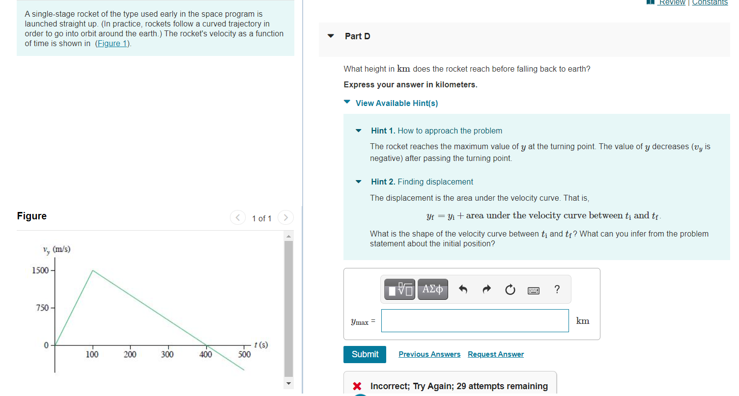 Solved Review Constants A single-stage rocket of the type | Chegg.com