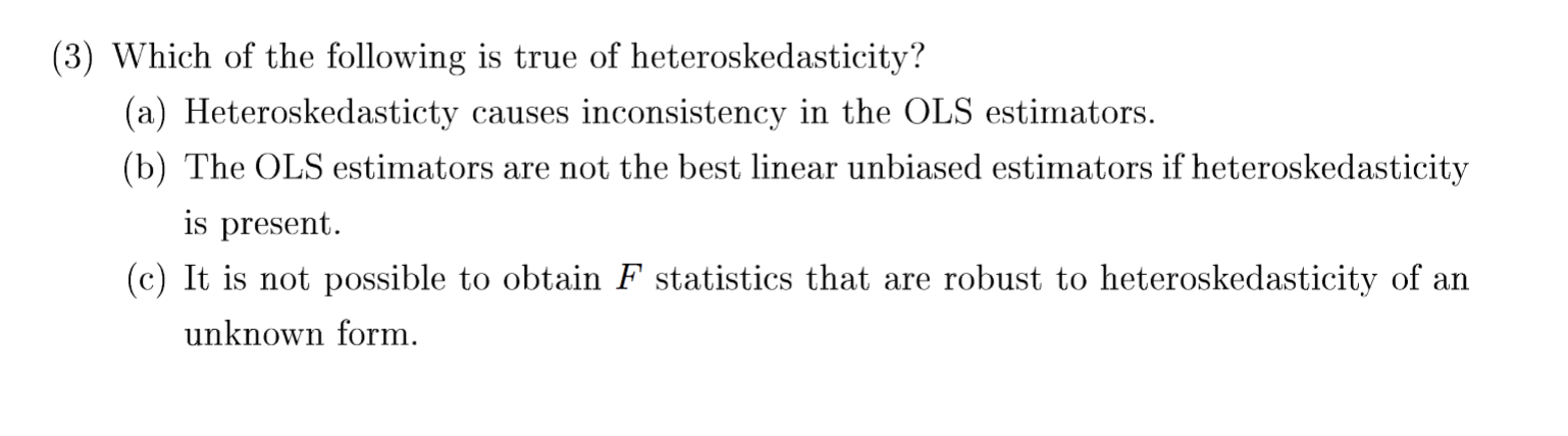 Solved (3) Which of the following is true of | Chegg.com