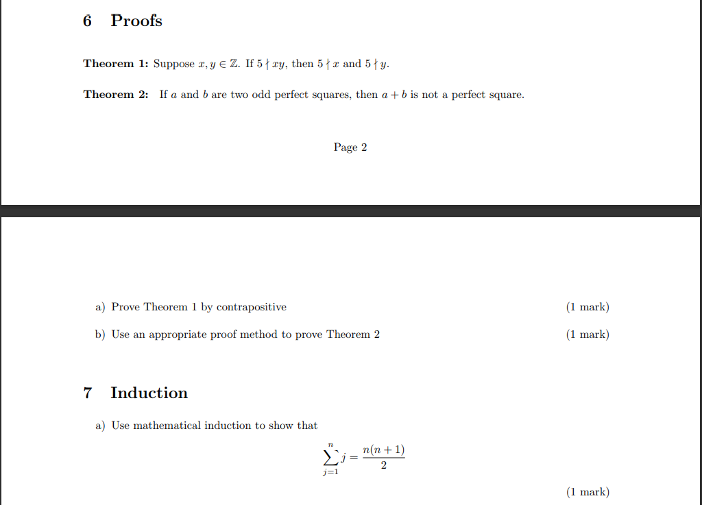 Solved 6 Proofs Theorem 1: Suppose x,y e Z. If 5 ry, then 5 | Chegg.com
