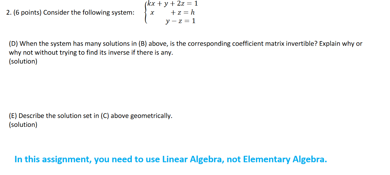 2. (6 points) Consider the following system: | Chegg.com