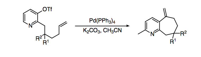 Solved OTf Pd(PPh3)4 K2CO3, CH3CN 2 R1 R1 | Chegg.com