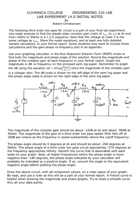 Solved CUYAMACA COLLEGEB ENGINEERING 210 LAB LAB EXPERIMENT | Chegg.com