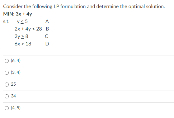 Solved Consider the following LP formulation and determine | Chegg.com