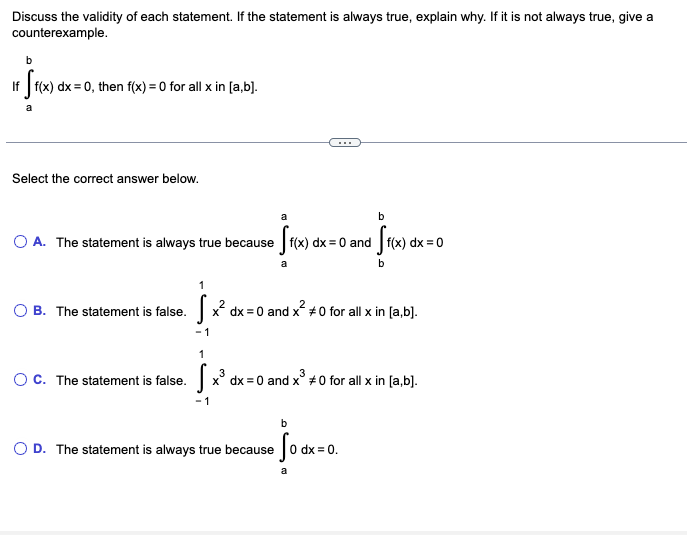 Solved Discuss the validity of each statement. If the | Chegg.com