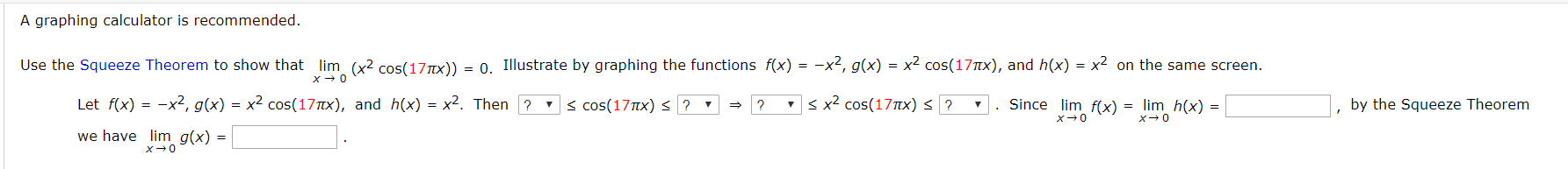 Solved A graphing calculator is recommended. Use the Squeeze | Chegg.com