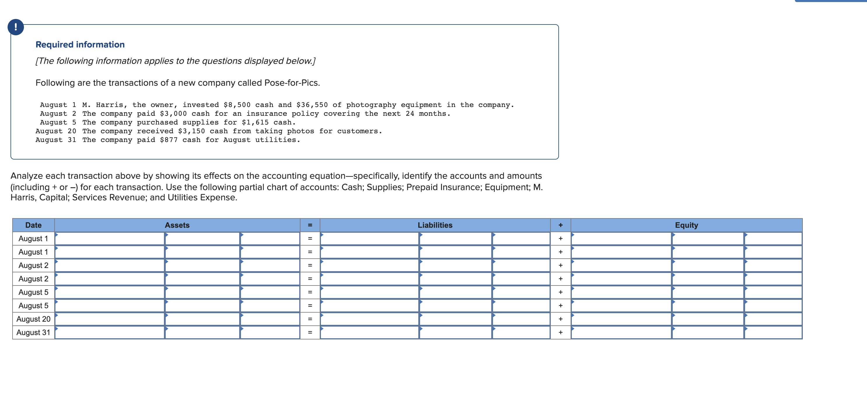 Solved Posting errors are identified in the following table. | Chegg.com
