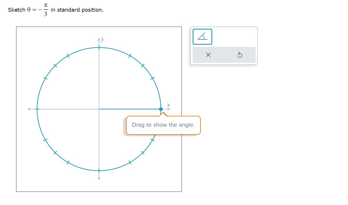 Solved Sketch θ=−3π in standard position. | Chegg.com