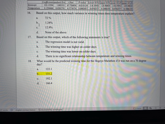 Solved Use the following scenario for the next 4 questions: | Chegg.com