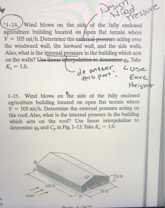 Solved Jesin 1-24.Wind blows on the side/ of the fully | Chegg.com