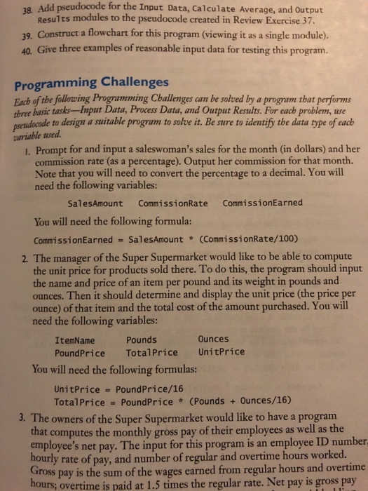 Solved a8 Add pseudocode for the Input Data, Calculate | Chegg.com