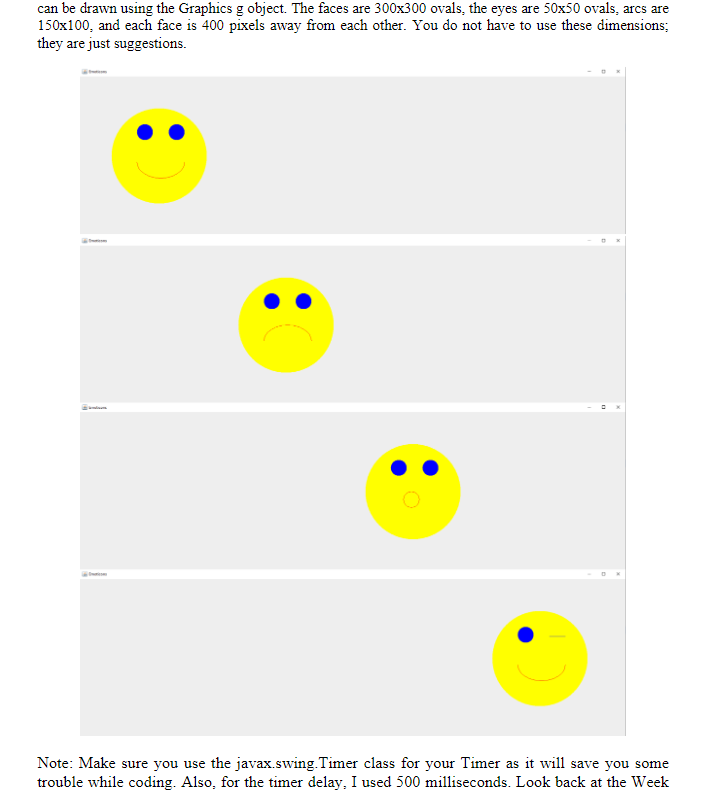 Solved Problem 2: Create a class called Emoticon.java and | Chegg.com