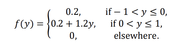 Solved Let 𝑌 be a random variable with probability density | Chegg.com