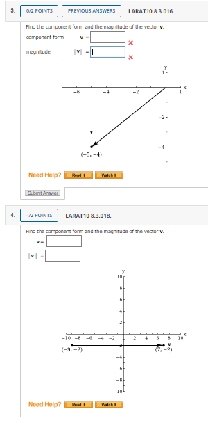 Solved Find the component form and the magnitude of the | Chegg.com