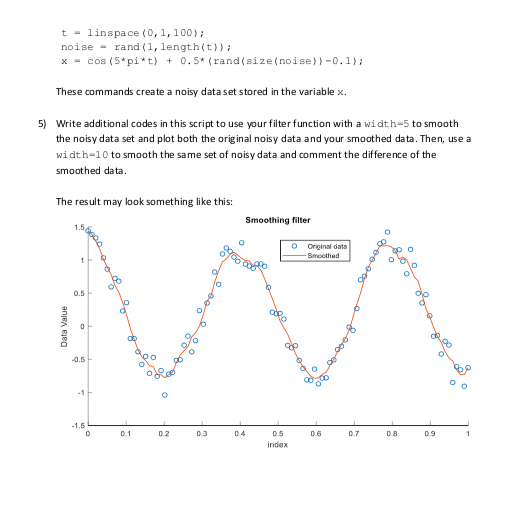 Solved 1. Smoothing filter A smoothing filter averages out | Chegg.com