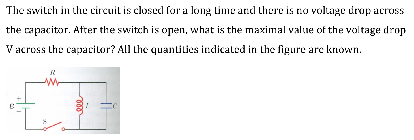 Solved The switch in the circuit is closed for a long time | Chegg.com